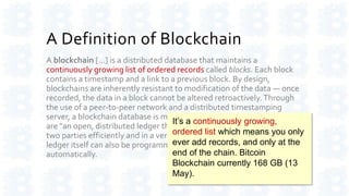 Blockchain - definition, benefits, issues | PPT