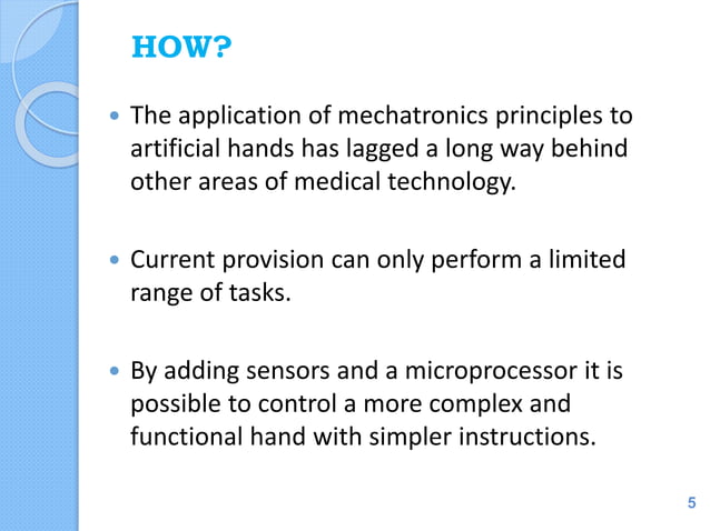Marcus intelligent hand prostheses | PPTX | Brain and Nervous System ...