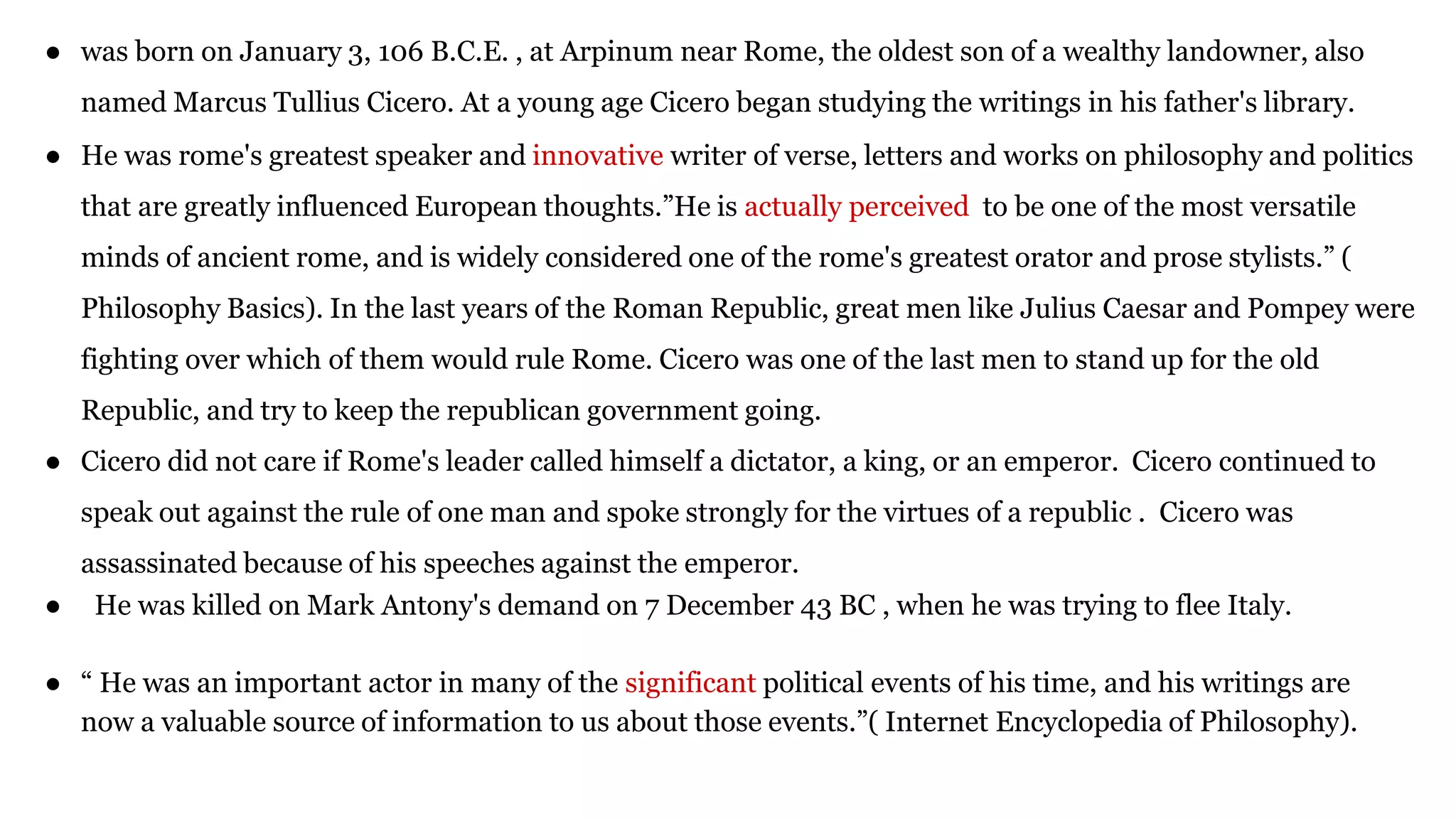 Marcus tullius cicero | PPTX
