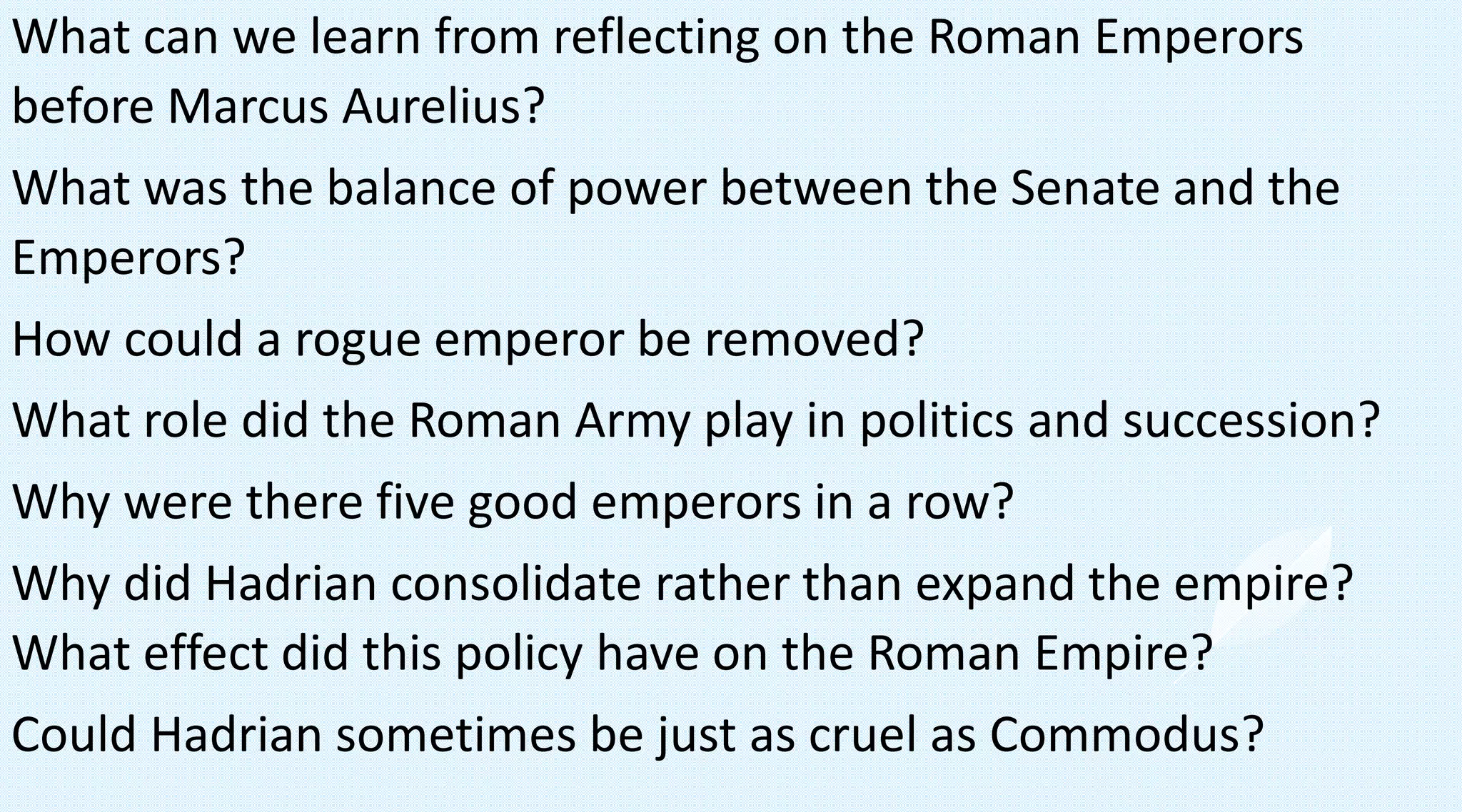 Roman Emperors Before Marcus Aurelius | PPT