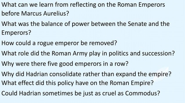 Roman Emperors Before Marcus Aurelius | PPT