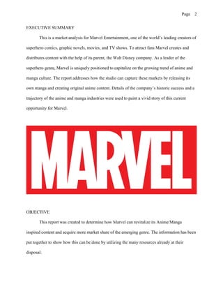 Marvel Market Analysis Report | PDF