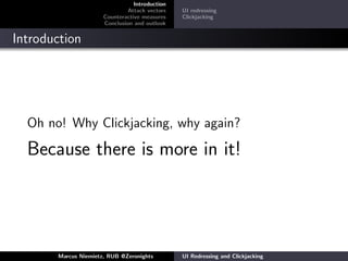 Marcus Niemietz - UI Redressing and Clickjacking About click fraud and ...