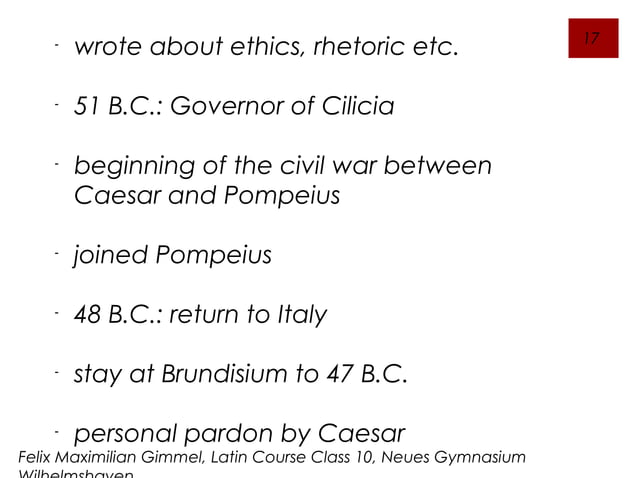 Marcus Tullius Cicero - a biography | ODP | Classical Music | Music