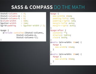 Drupal theming met sass, compass, susy en aurora | PPT
