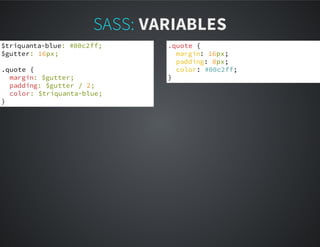 Drupal theming met sass, compass, susy en aurora | PPT