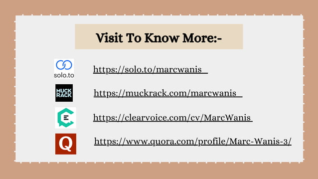 A Brief Introduction About Marc Wanis | PPT