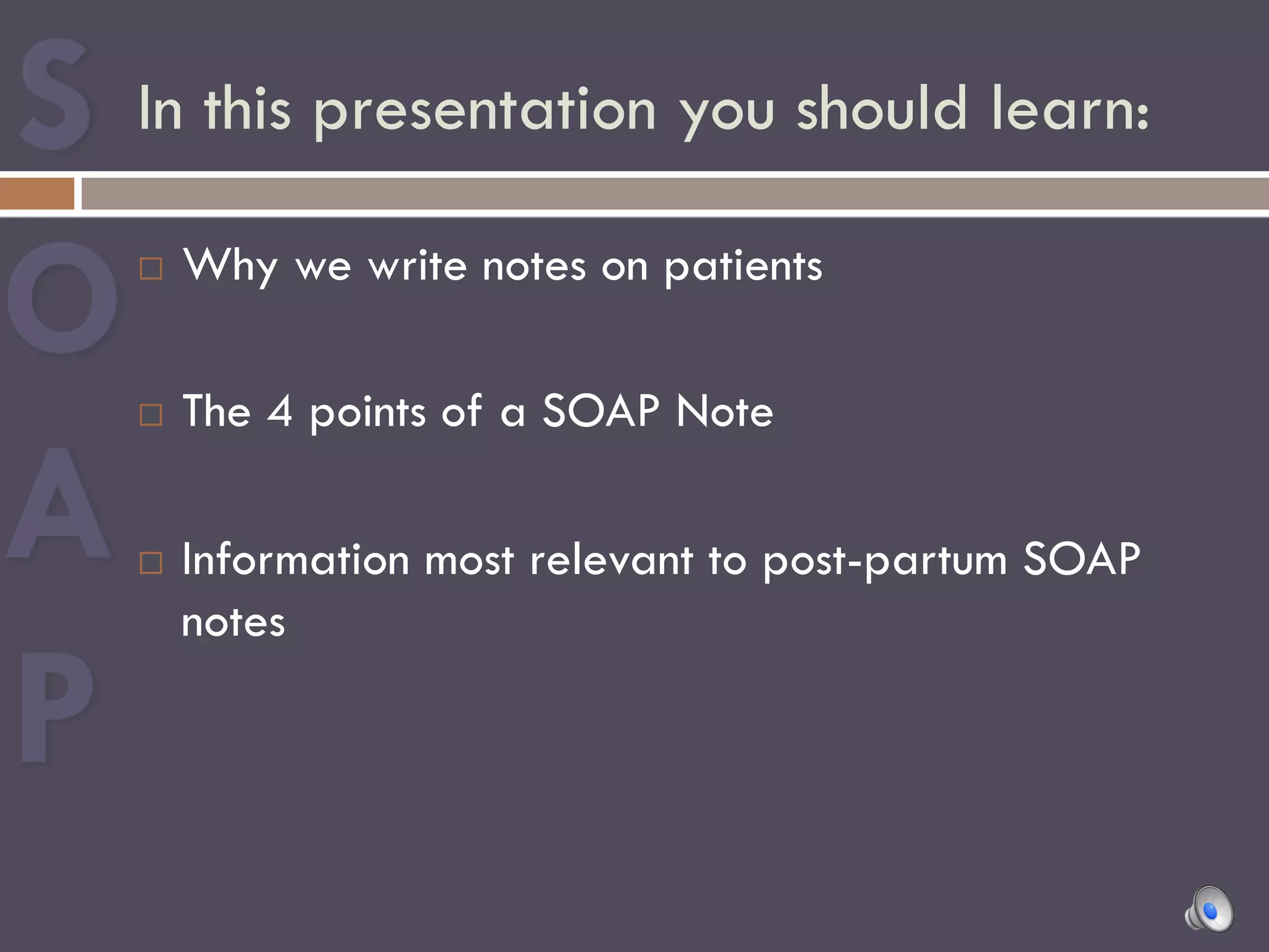 Marcy's soap note powerpoint1 | PDF