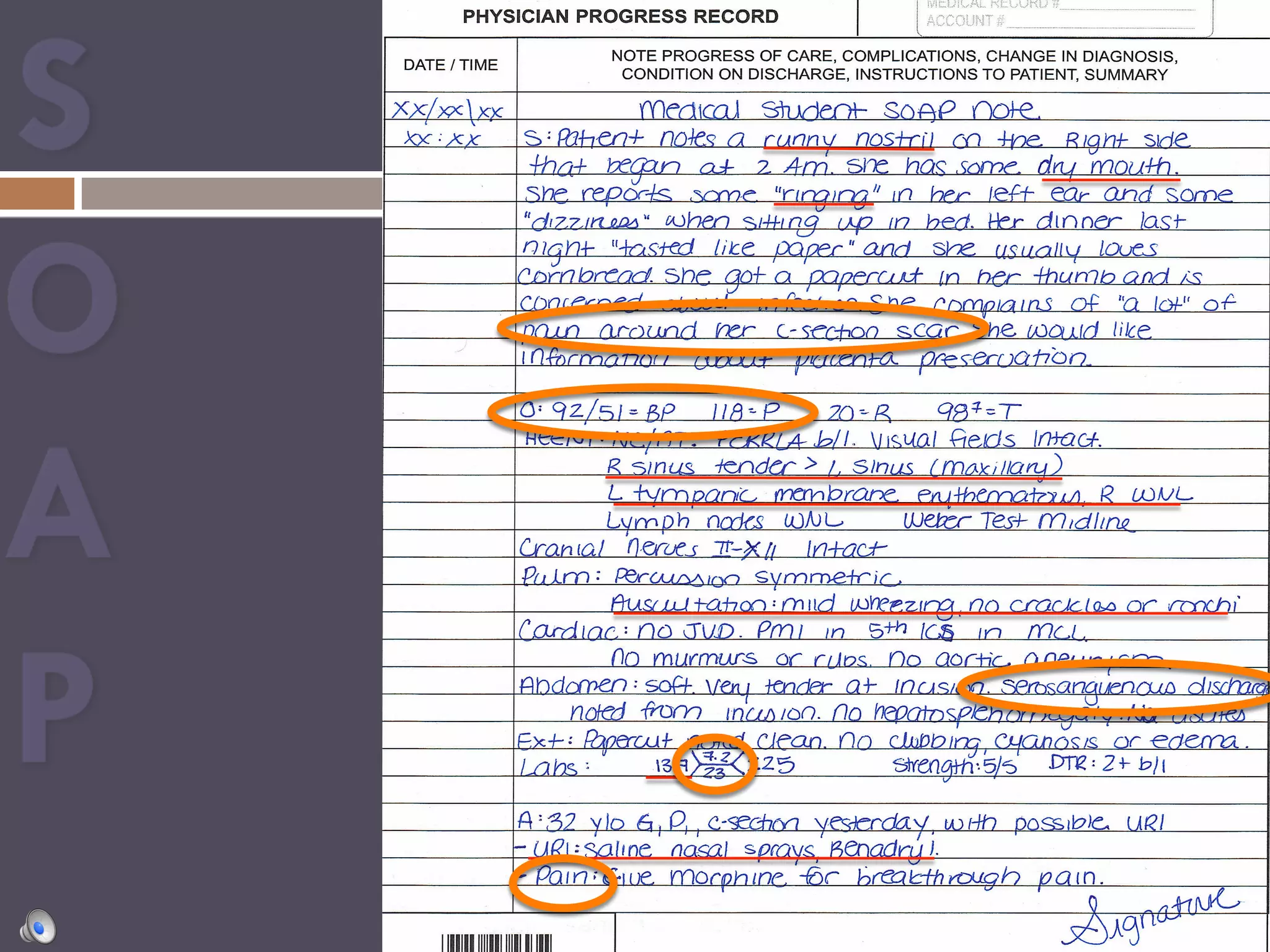 Marcy's soap note powerpoint1 | PDF