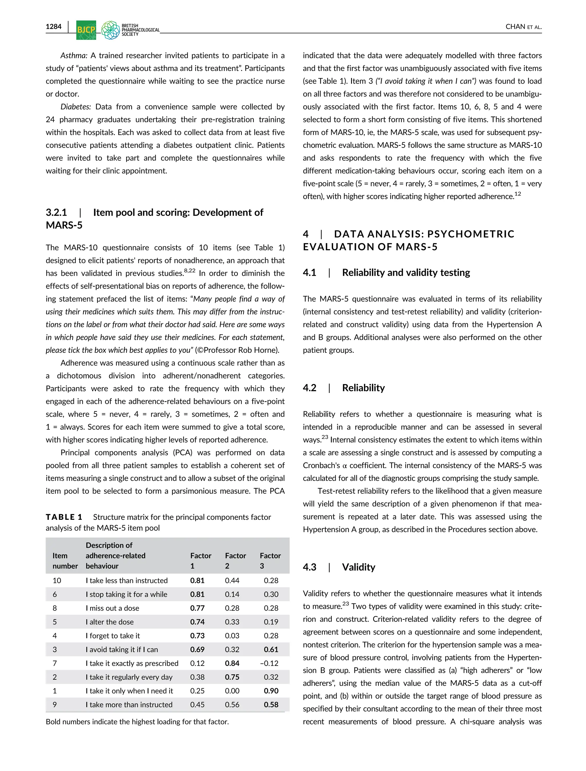 medication adherence reporting scale for | PDF