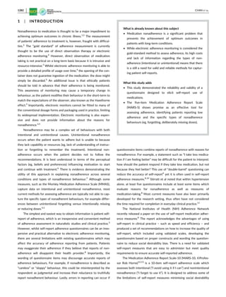 medication adherence reporting scale for | PDF