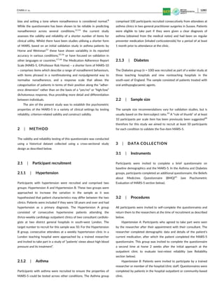 medication adherence reporting scale for | PDF