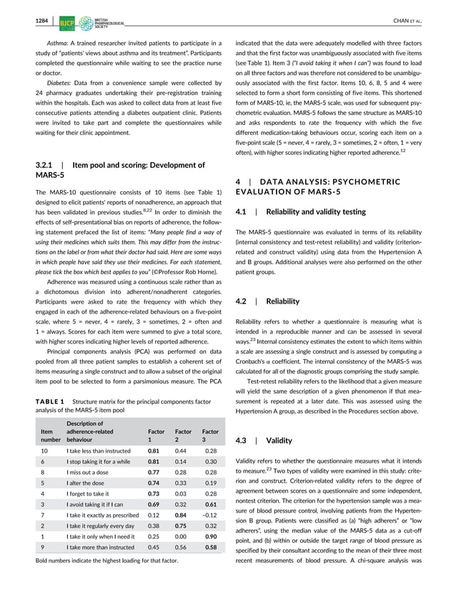 medication adherence reporting scale for | PDF