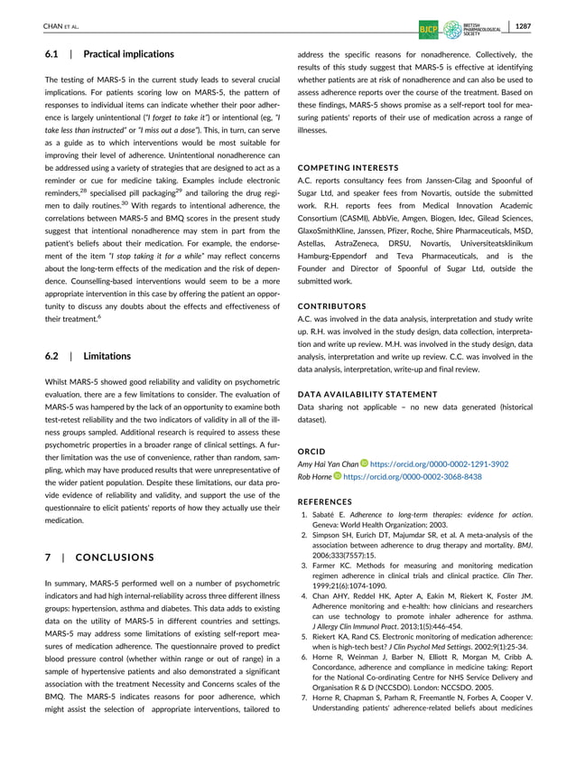 medication adherence reporting scale for | PDF
