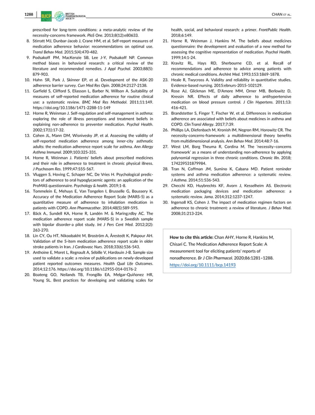 medication adherence reporting scale for | PDF