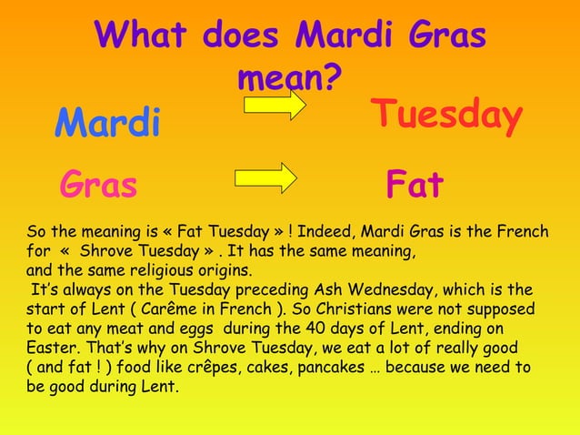 Mardi Gras - a French tradition | PPT | National & Civic Holidays ...