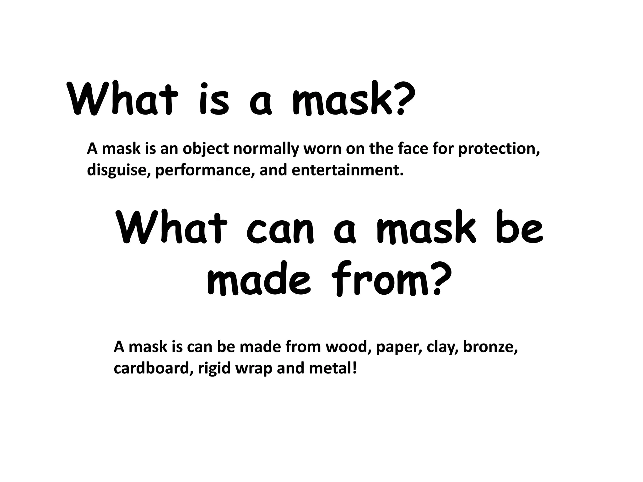 Masks | PPTX