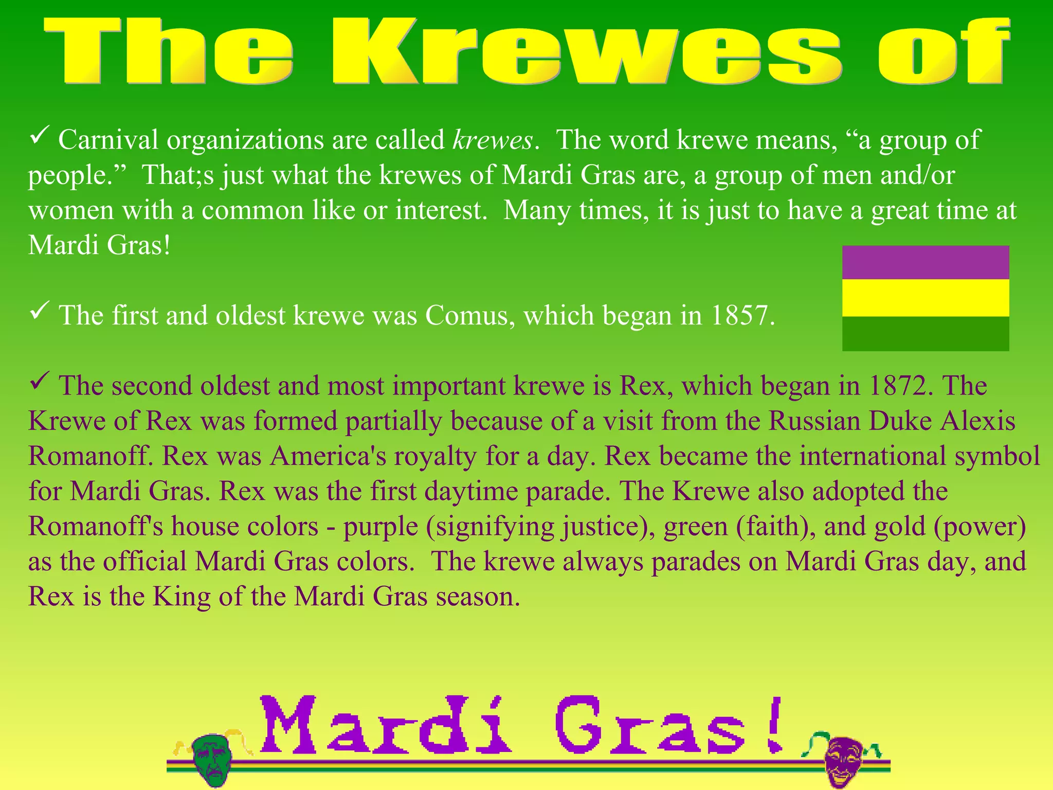 Mardi Gras Power Point | PPT