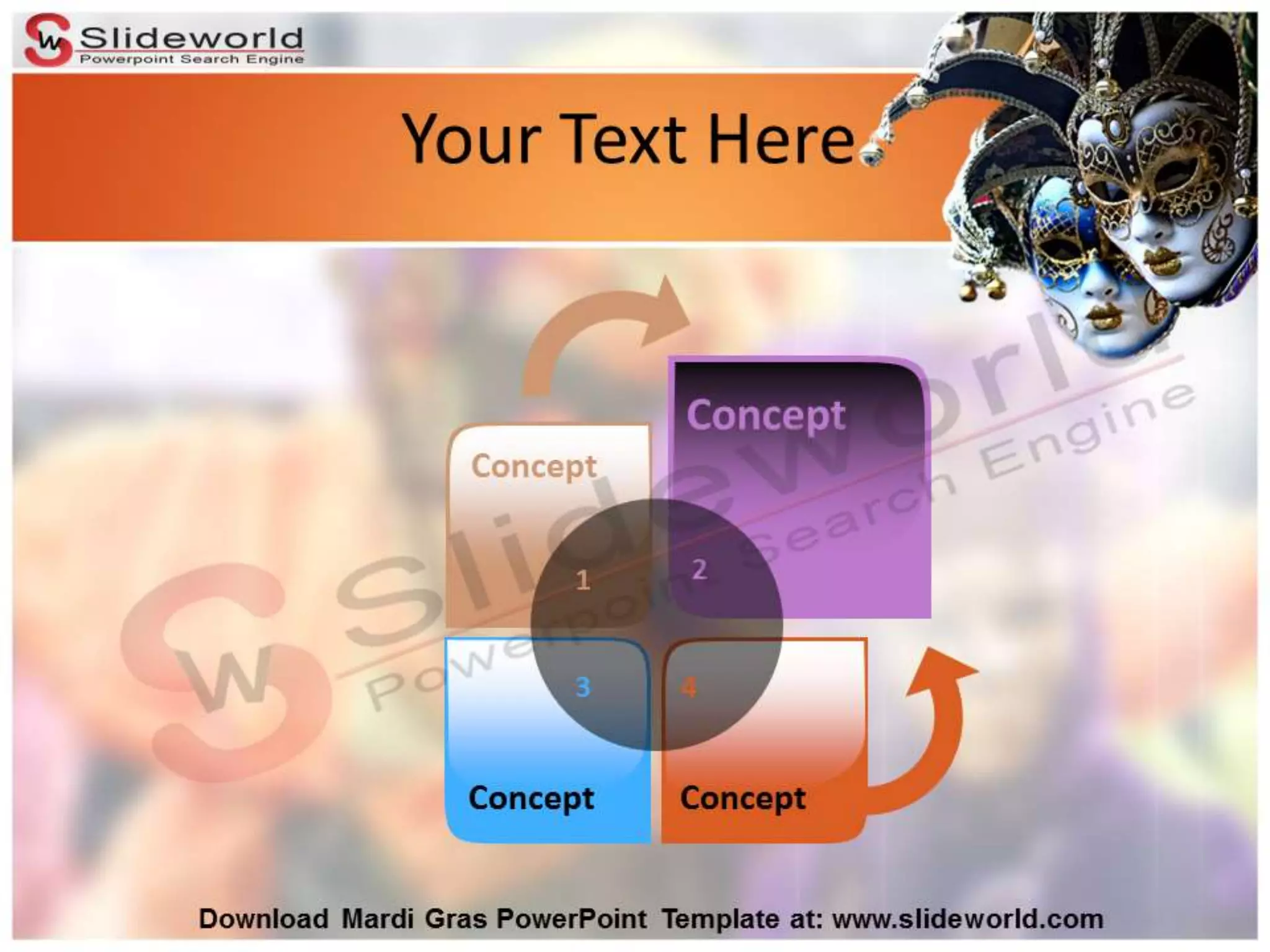 Mardi Gras PowerPoint Template - slideworld.com