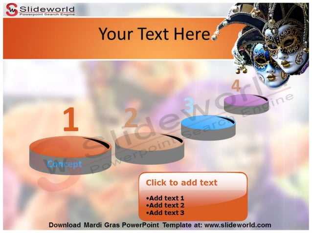 Mardi Gras PowerPoint Template - slideworld.com