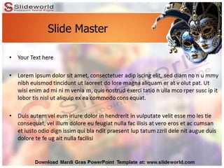 Mardi Gras PowerPoint Template - slideworld.com