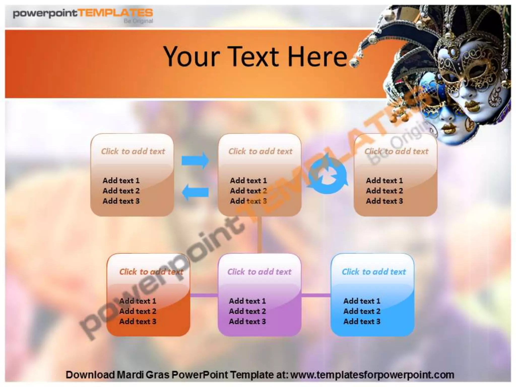 Mardi Gras PowerPoint Template - templatesforpowerpoint.com