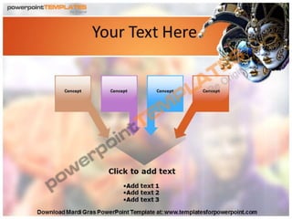 Mardi Gras PowerPoint Template - templatesforpowerpoint.com