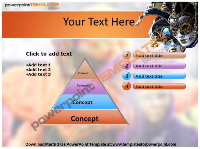 Mardi Gras PowerPoint Template - templatesforpowerpoint.com