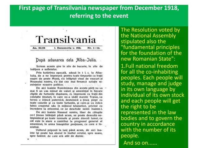 Marea unire 1918 | PPTX