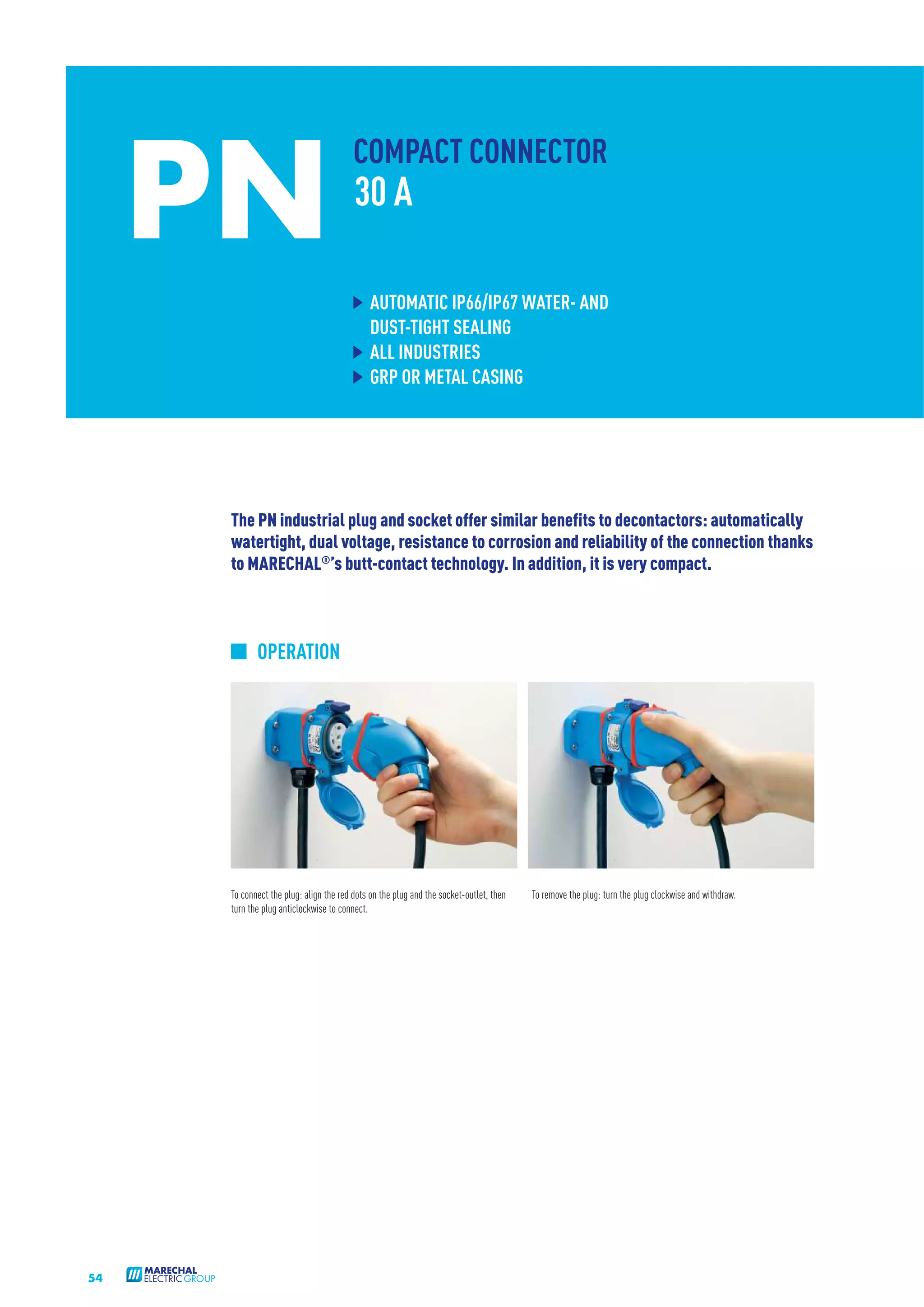 Marechal Industrial Plugs and Sockets - Marechal PN Compact Connector ...