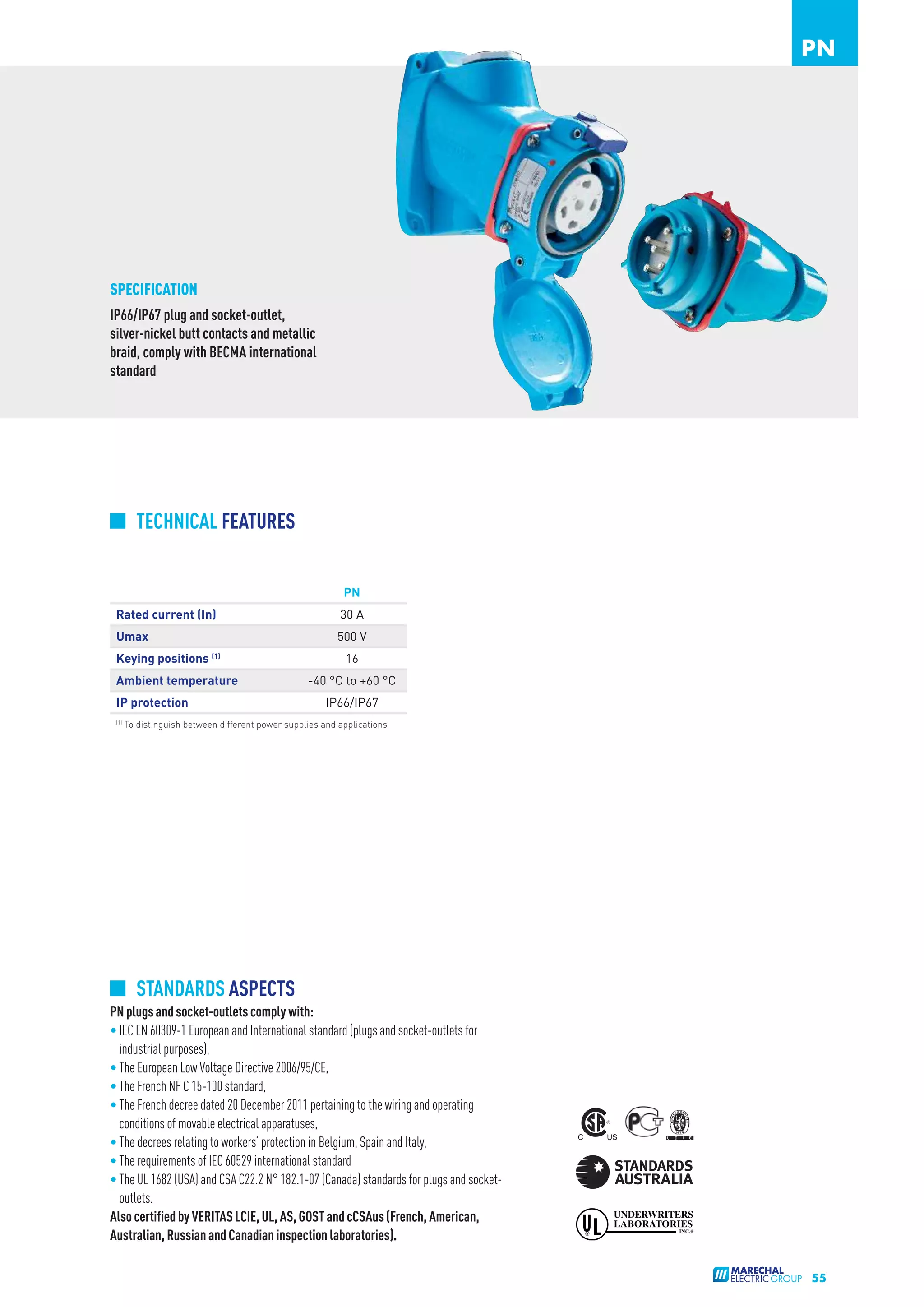 Marechal Industrial Plugs and Sockets - Marechal PN Compact Connector ...