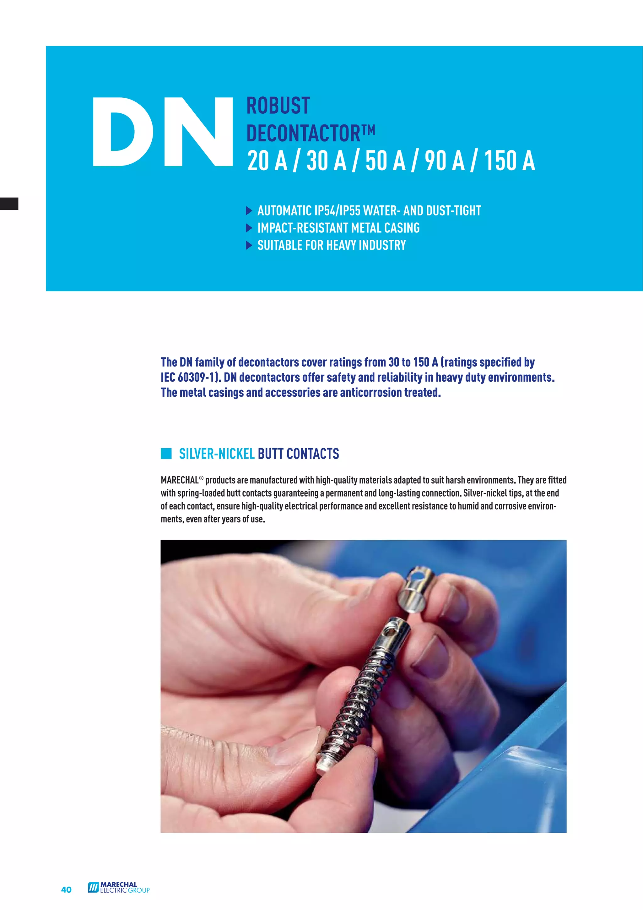 Marechal DN Robust Decontactor - Industrial Plugs & Sockets | PDF