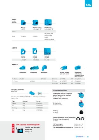 Marechal DSN1 Plugs, Sockets (Decontactors) 20Amps - Marechal DSN1 ...