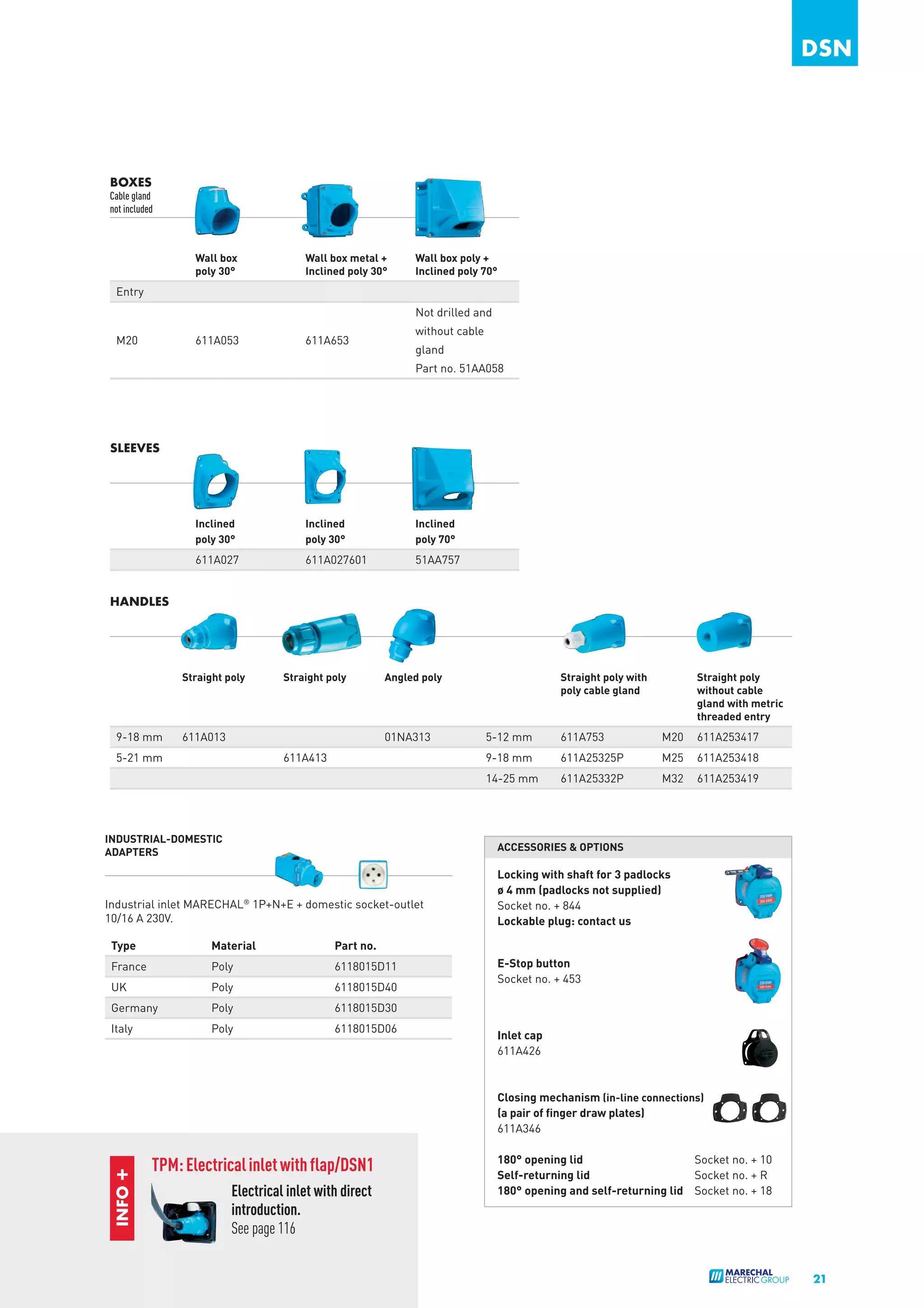 Marechal DSN Plugs & Sockets Industrial Power Supply & Motor ...