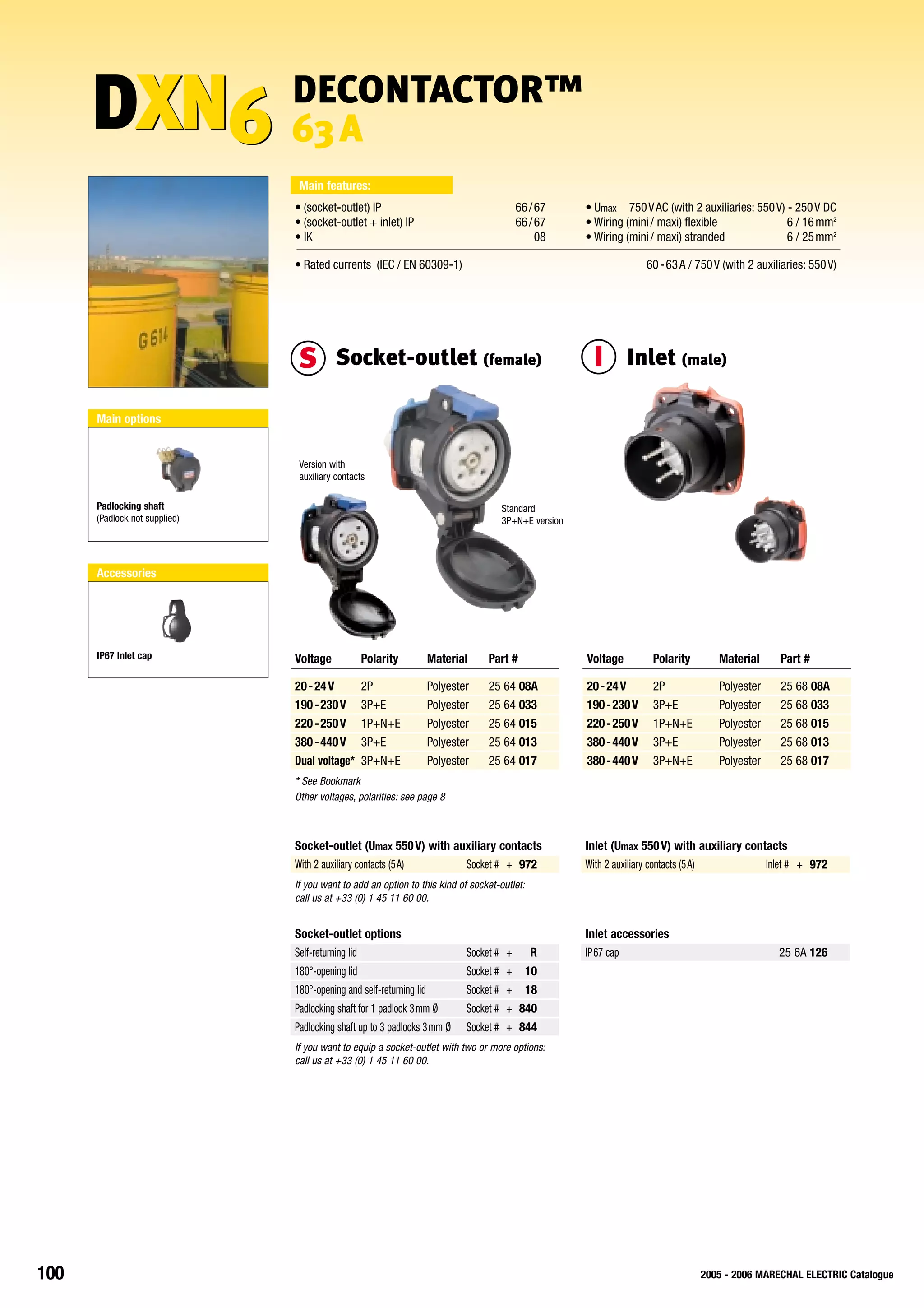 Marechal DXN ATEX Plug & Socket Outlets (Decontactors) for Hazardous ...