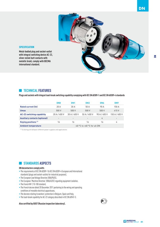 Marechal Electric - Plugs & Sockets Decontactors For Industrial ...
