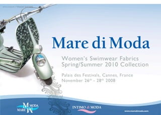 MARE DI MODA EVOLUÇÃO E TECNOLOGIA APLICADA A MODA PRAIA | PPT