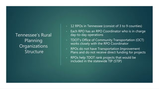 Rural Regional Transportation Plans (RRTP) in Tennessee | PPT