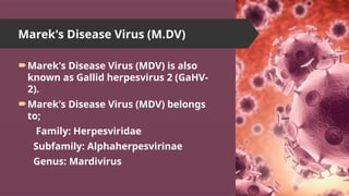 Marek's disease, Transmission and Pathogenesis. | PPTX