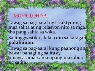 MORPOLOHIYA | PPTX