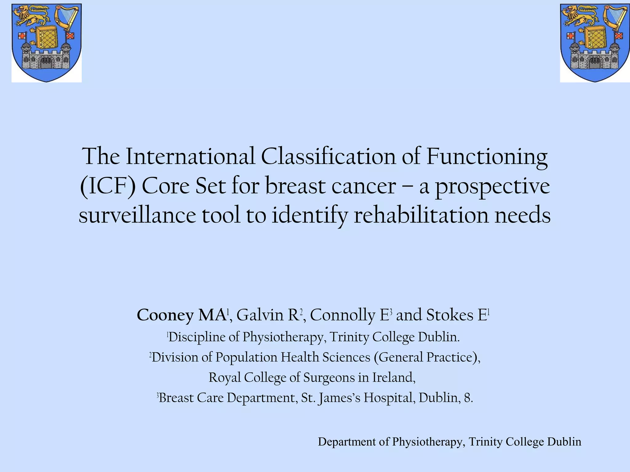 The International Classification of Functioning (ICF) Core Set for ...
