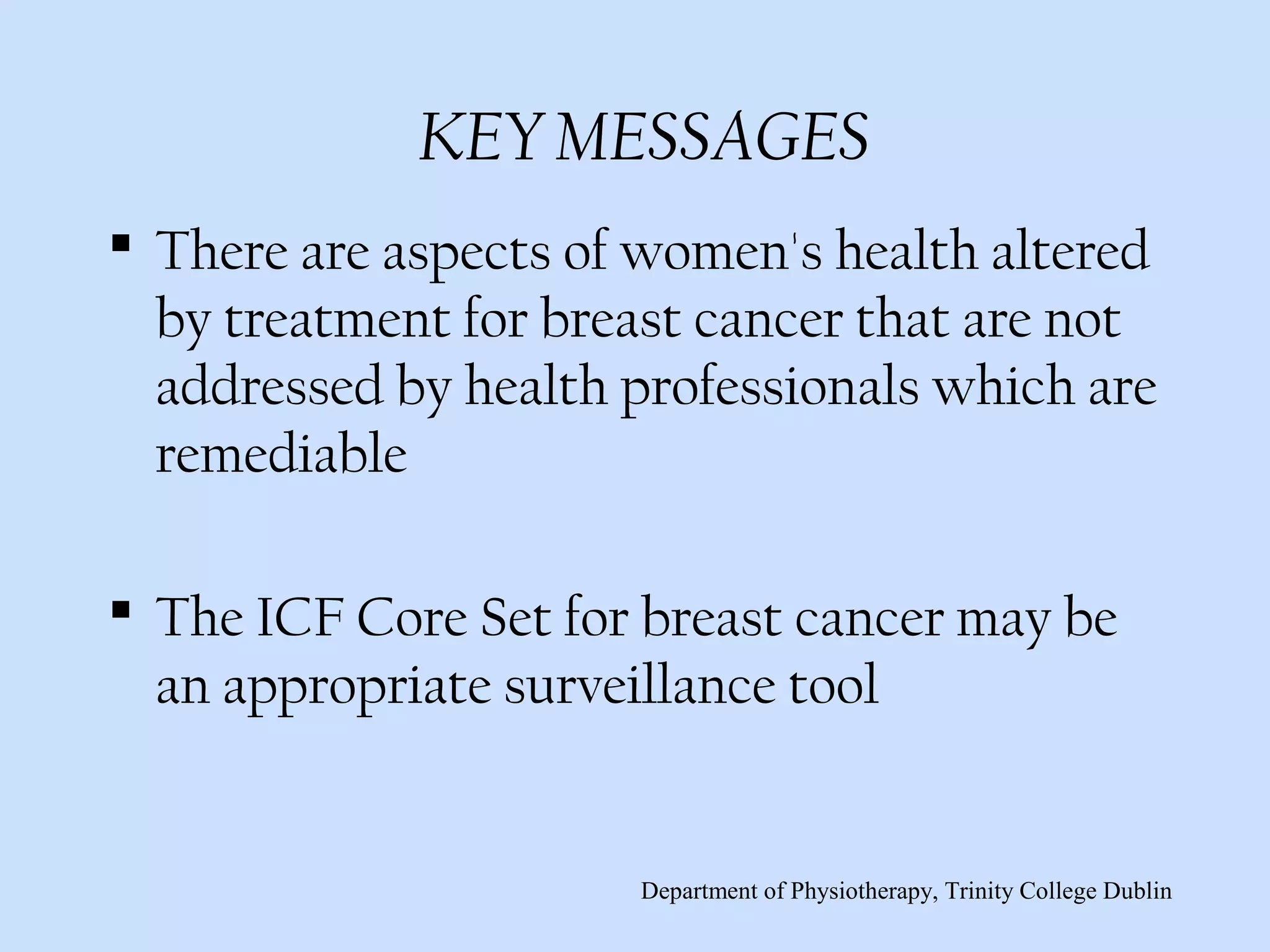 The International Classification of Functioning (ICF) Core Set for ...