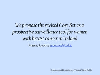 The International Classification of Functioning (ICF) Core Set for ...