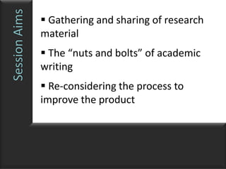 MA Research Methods 3: Dissemination | PPTX