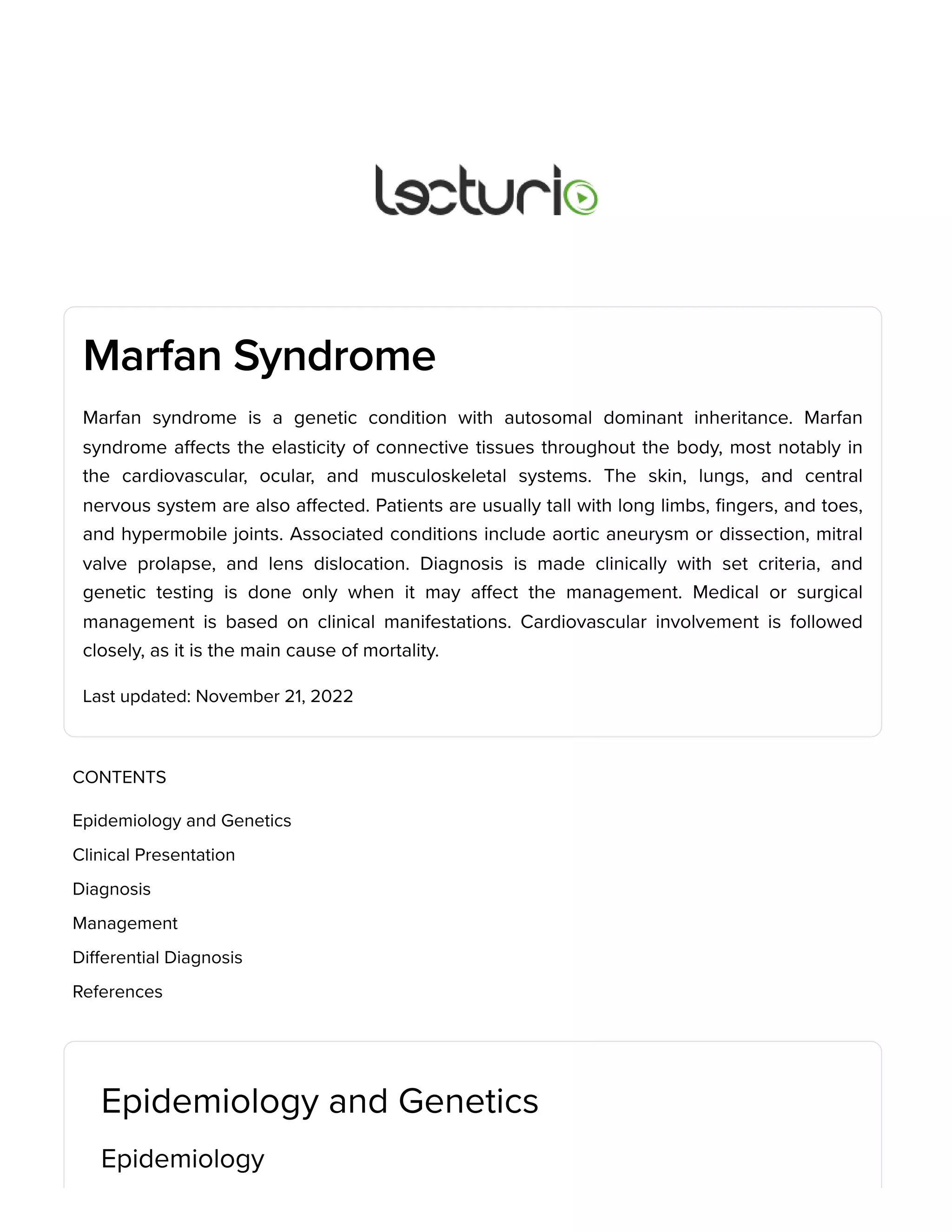 Marfan Syndrome pdf | PDF