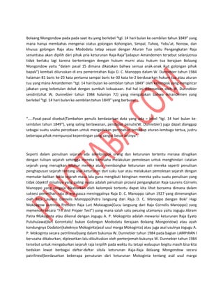 Asal Usul Marga di Bolaang Mongondow | PDF