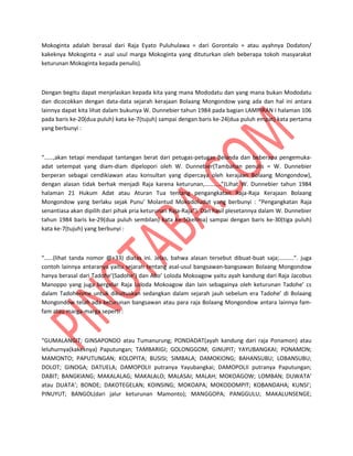 Asal Usul Marga di Bolaang Mongondow | PDF