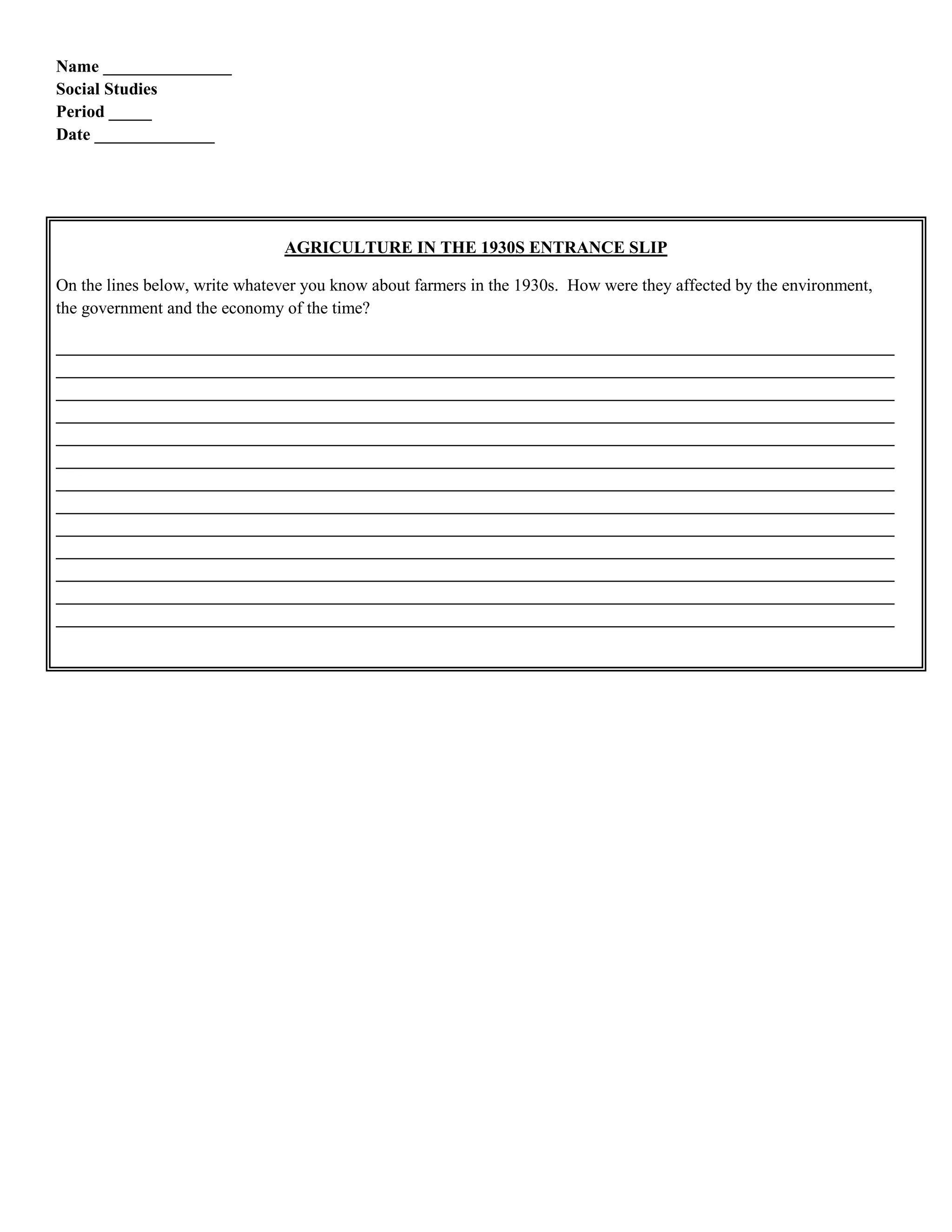 Marganski dust bowl opening the textbook lesson plan | DOCX