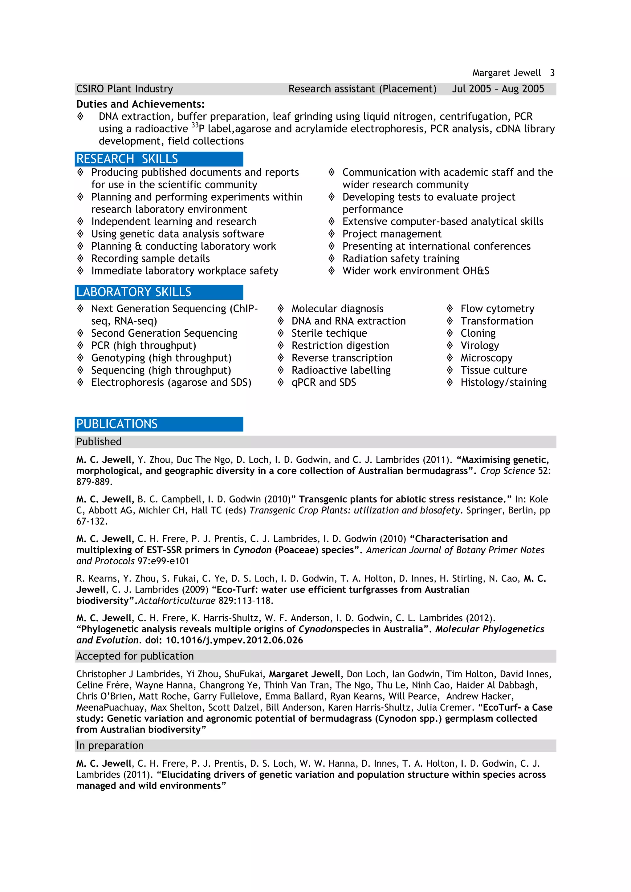 Margaret Jewell Cv | DOCX