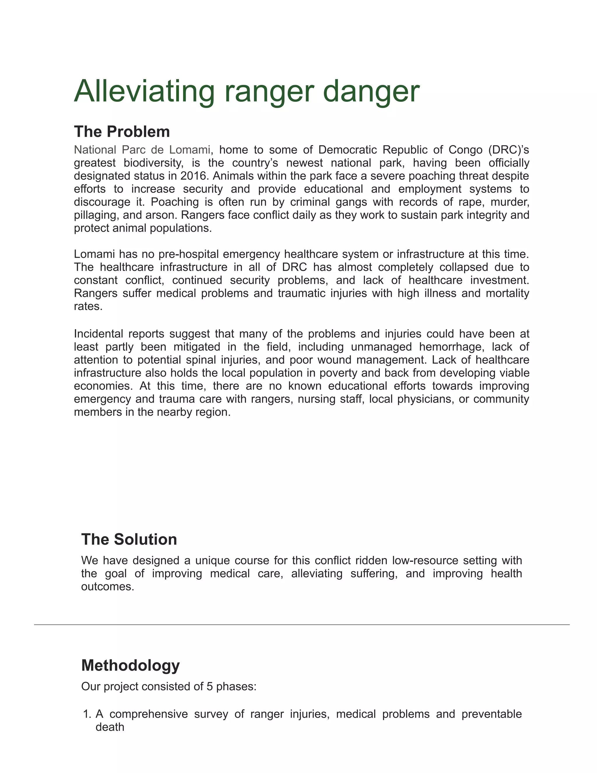 Alleviating ranger danger | PDF